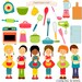 Cooking Clipart Cooking Children Children Clipart Kitchen - Etsy