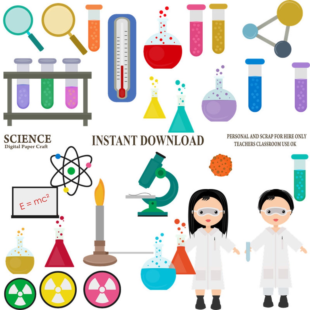 Science Clipart Chemistry Clipart School Clipart Experiment - Etsy UK