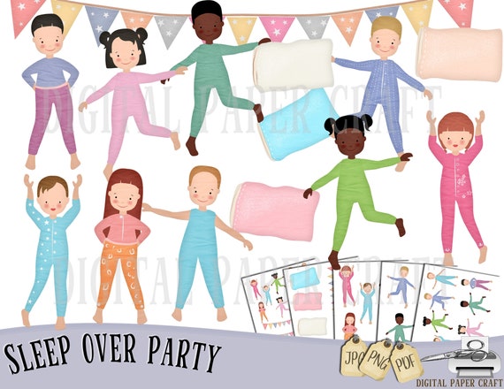 Kids Slumber Party Clipart