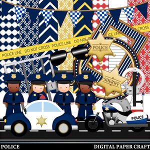 Police Scrapbook, Hero Scrapbook, Instant Download, Police Car, Hand ...