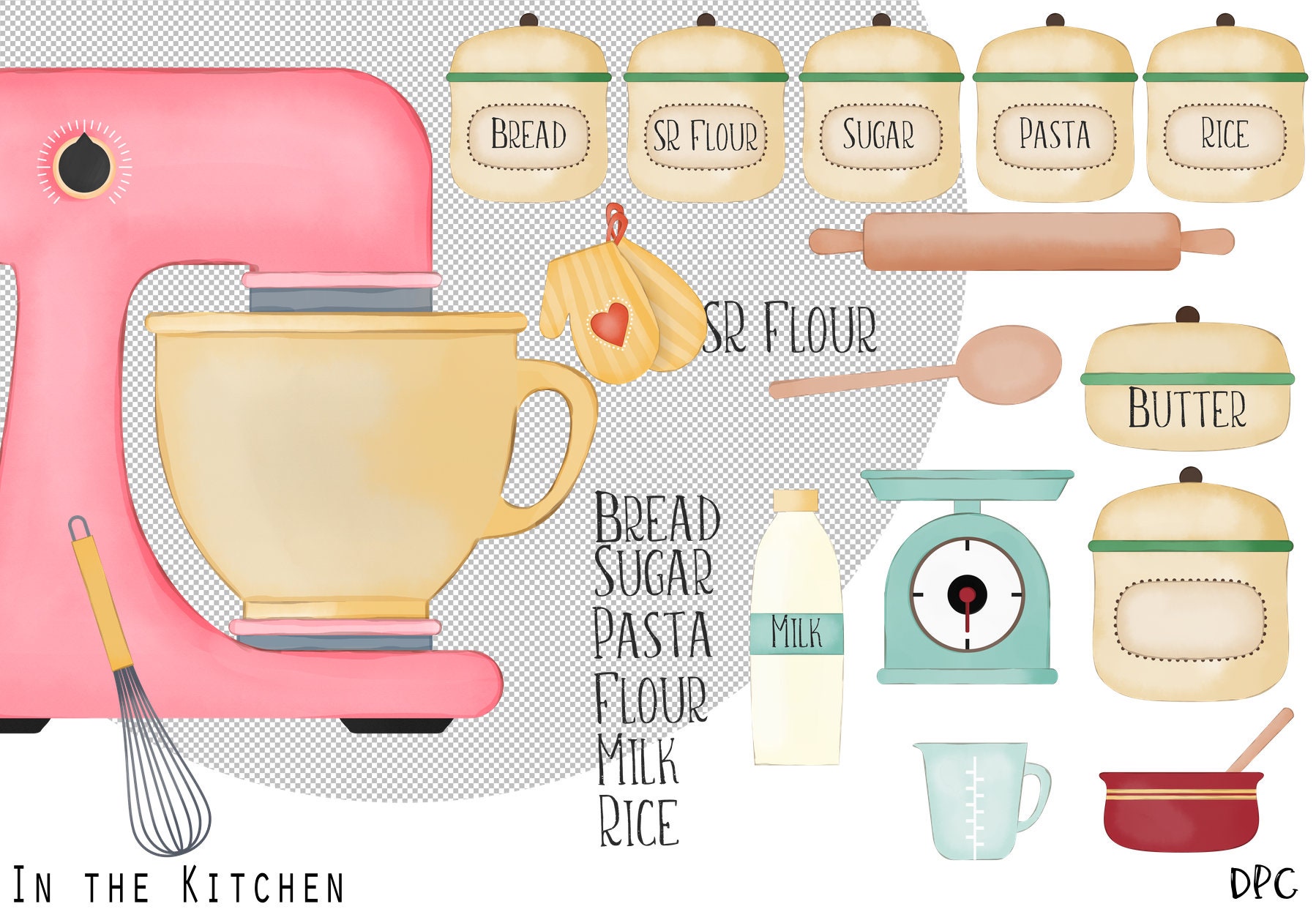 Kitchen Clipart Cooking Clipart Clipart Mixer Journal | Etsy Canada