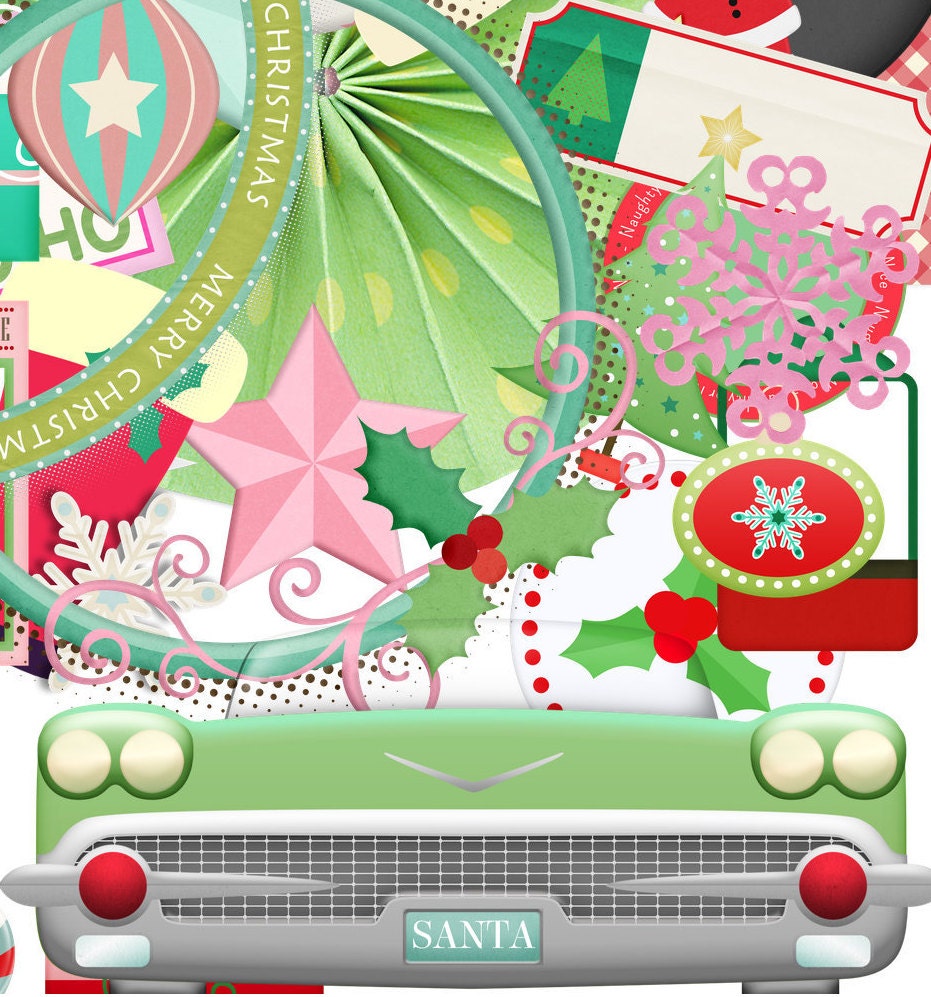 Retro Christmas Scrapbook 50s Scrapbook Scrapbooking Kit - Etsy