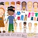 Printable Paper Doll, Digital Dolls, Hair, Multicultural, Kids, Cut Out ...