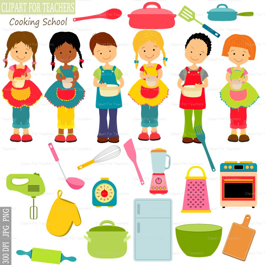 Cooking Clipart Cooking Children Children Clipart Kitchen - Etsy Australia