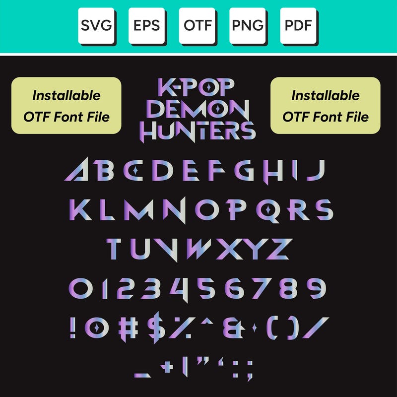 Huntrix Font - Etsy