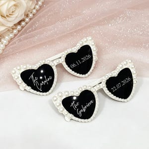 Custom Wedding Heart Shape Sunglasses Bridal Shower Party Favor ...