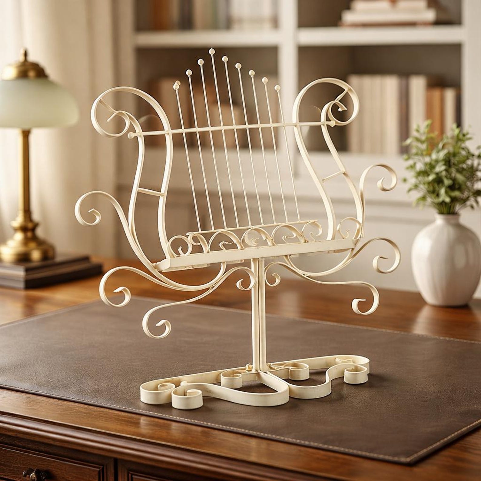 A Music Or Menu Stand, White, 55cm, Vintage Iron Art - Etsy 日本