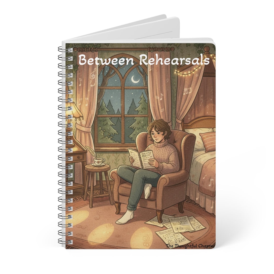 Cosy Reading Scene "between Rehearsals" A5 Notebook | Wirobound ...