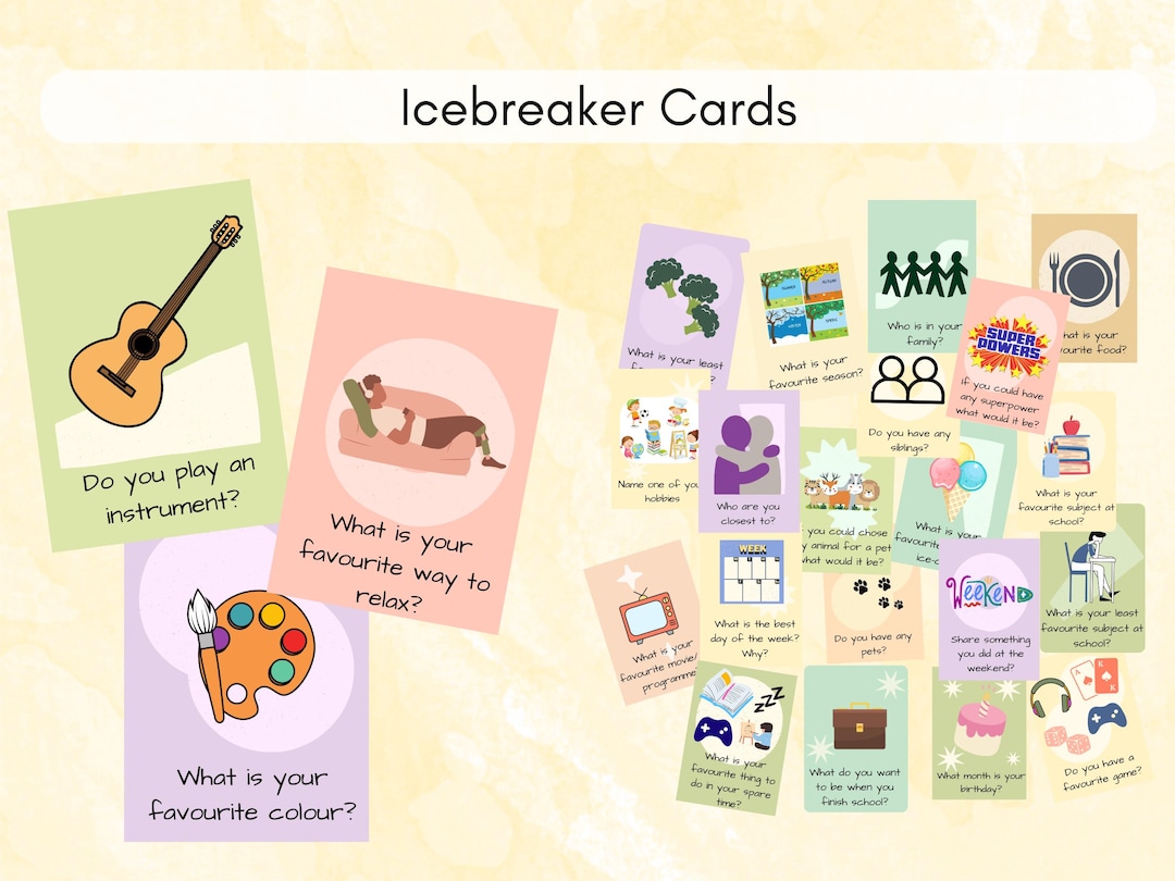 Ice Breaker Cards for Children Digital Download - Etsy