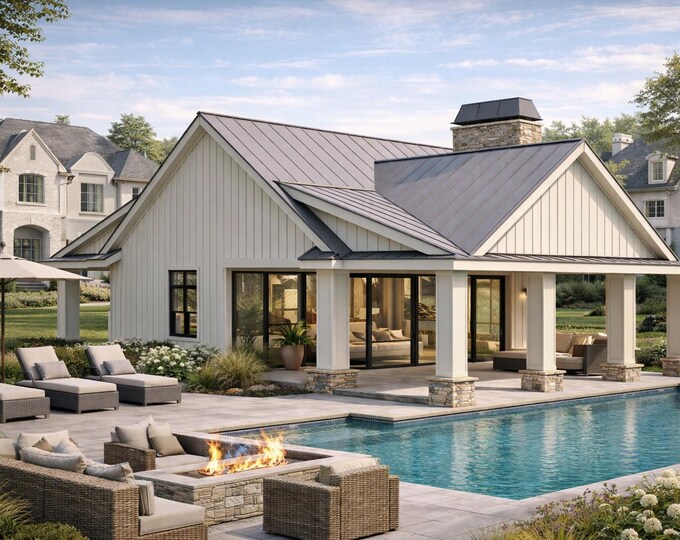 Adu/pool House Plans - 1 Bed, 1 Bath (1,108 Sq Ft) - Etsy