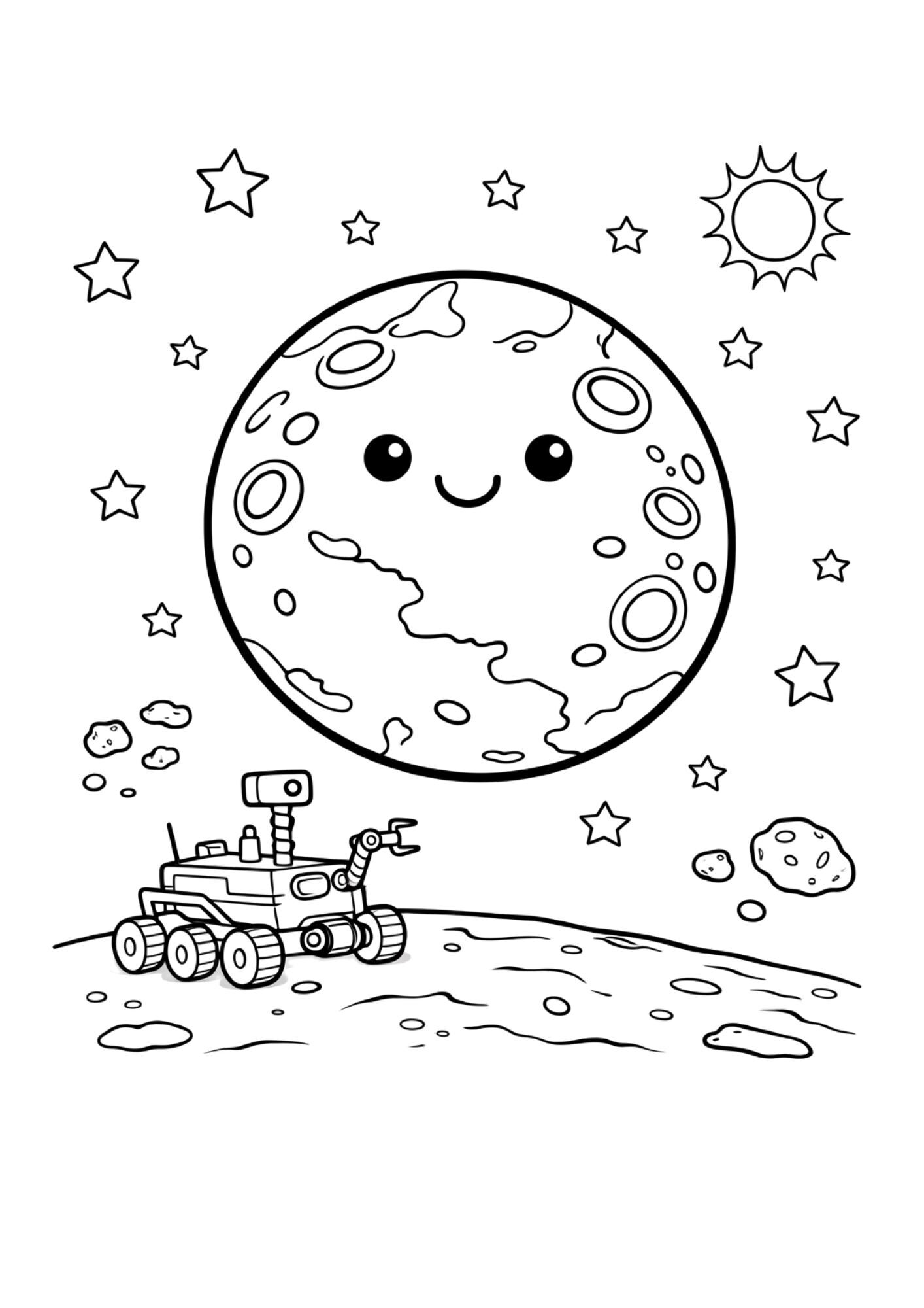 Space Coloring Pages for Kids | 20 Page A4 (PDF Download) - Etsy