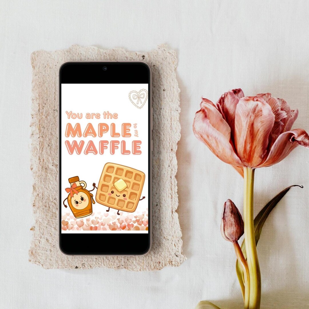 Maple to My Waffle Print | Valentine's Day Breakfast Poster (digital ...