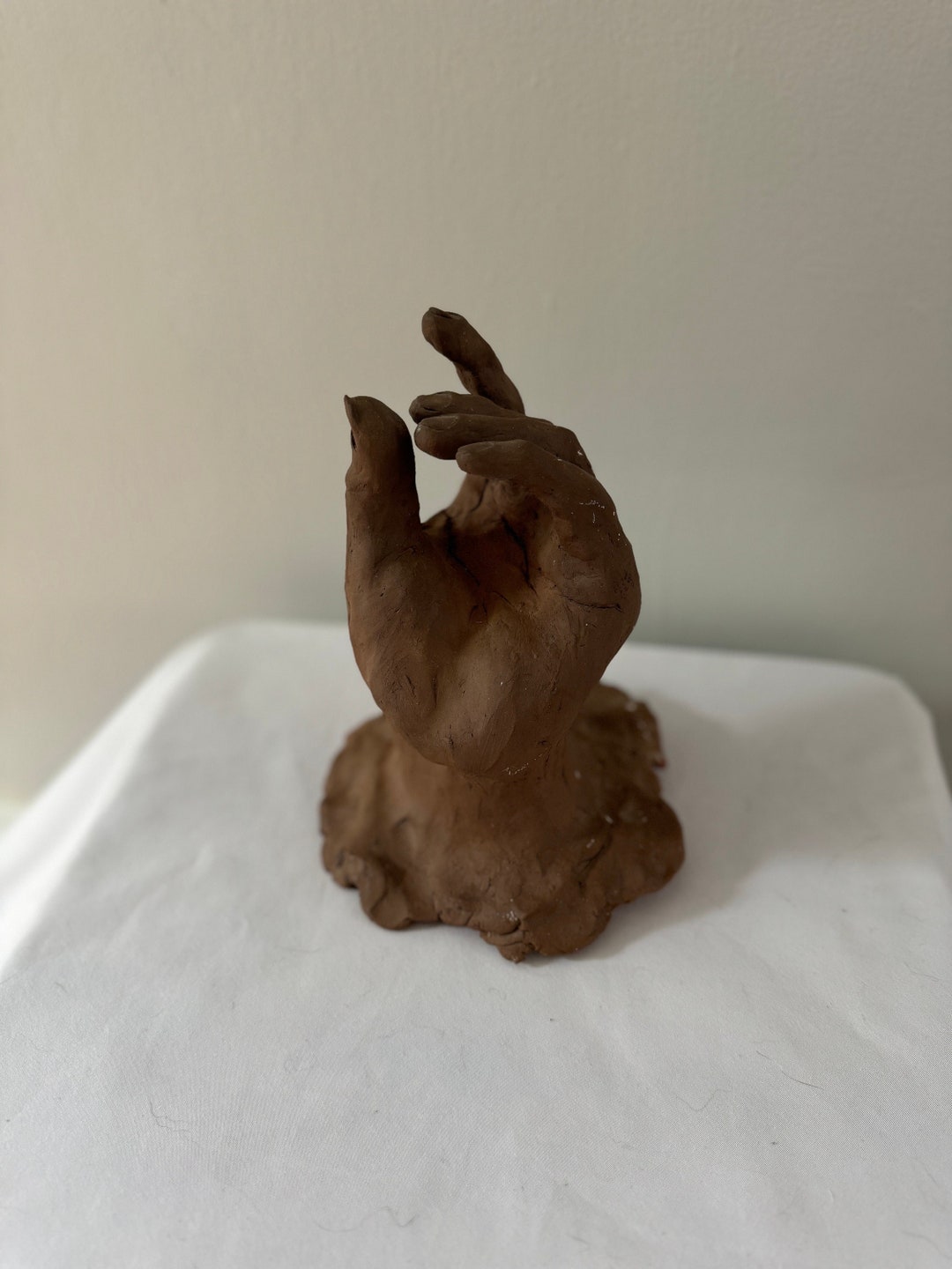 Vintage Handmade Brown Clay Hand - Etsy