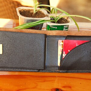 The Ultimate Wolf Wallet, Handmade Leather Billfold Stamped Front and ...