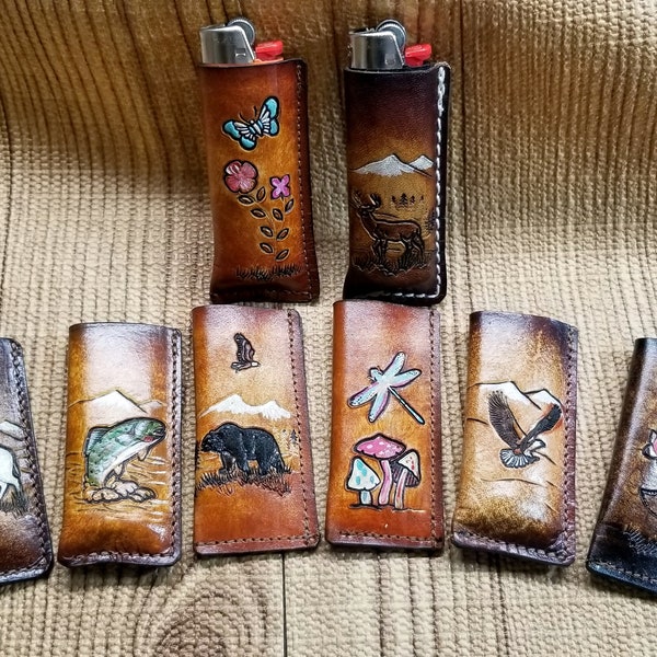 Leather Lighter Cover - Etsy