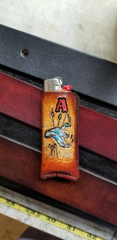 Mallard Duck, Leather lighter case, a perfect gift, fits most ...