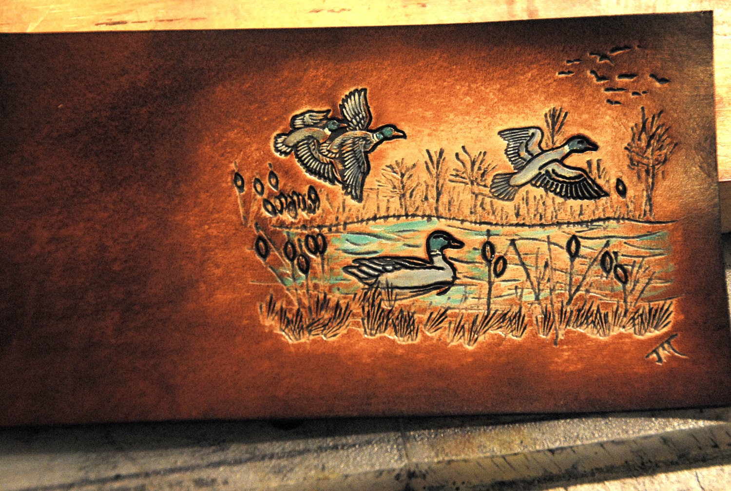 Duck wallet, Dad, Brother, Birthday gift, Men's Brown Leather Bi-Fold ...