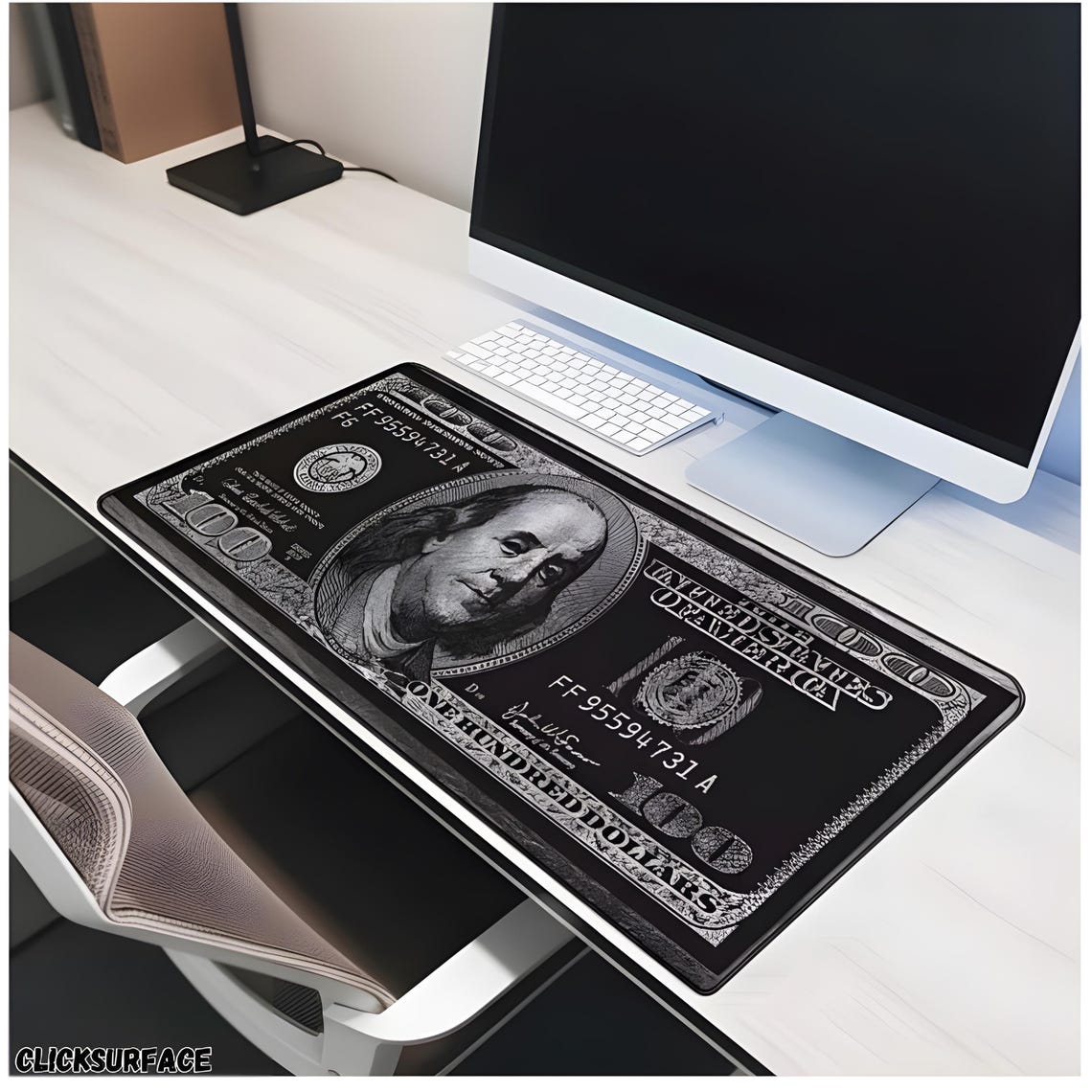 Money Mouse Pad Desk Mat | 100 Dollar Bill Mousepad | Large Desk Pad ...