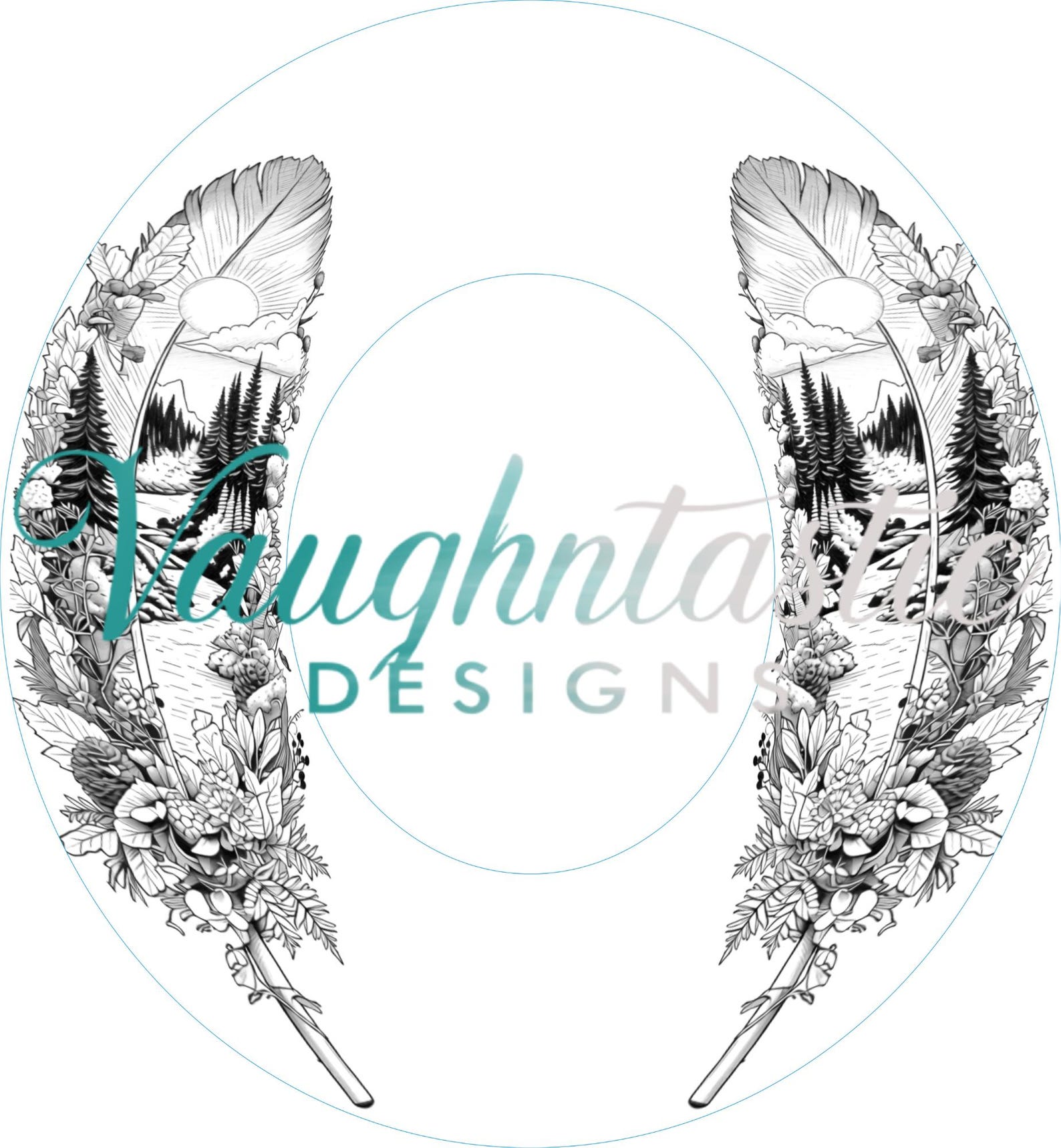 Landscape Feathers Wide Brim Hat Burn Design Bundle | Hand Burning ...