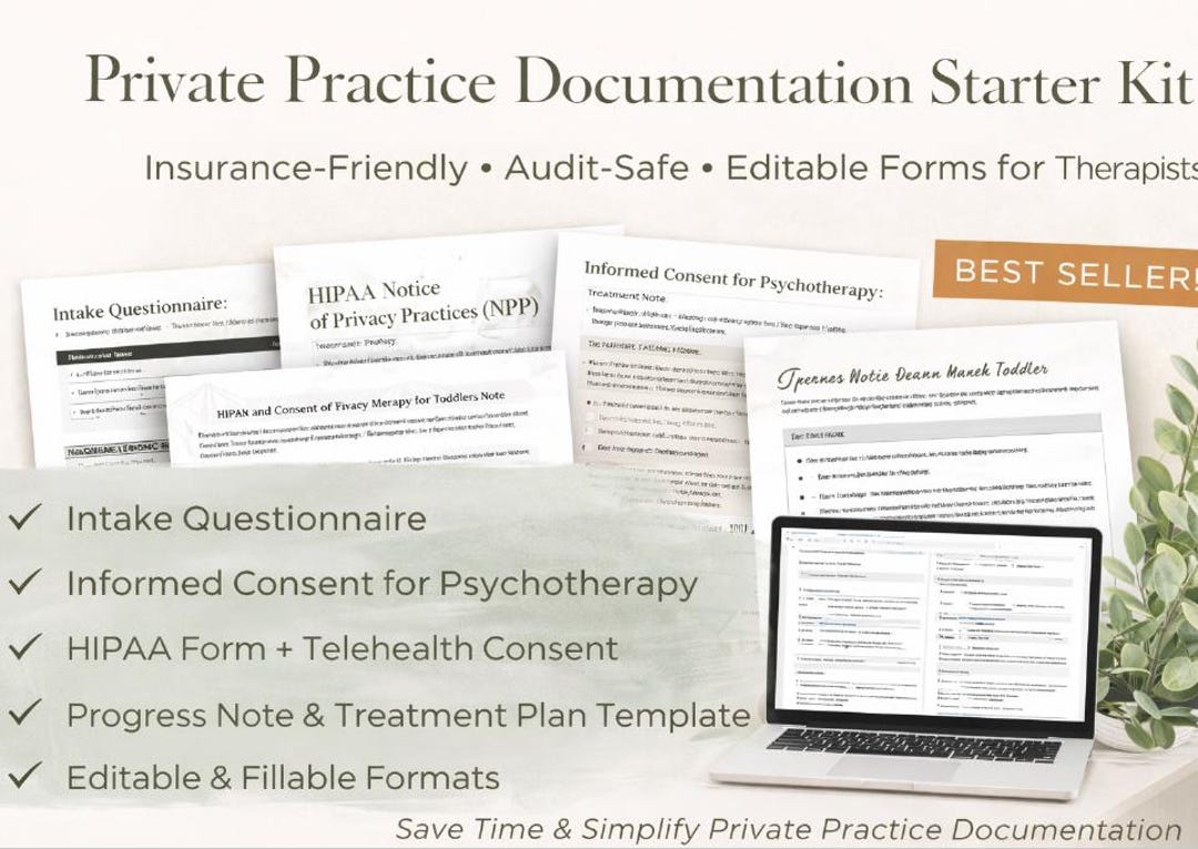 Private Practice Documentation Starter Kit for Therapists | Insurance ...