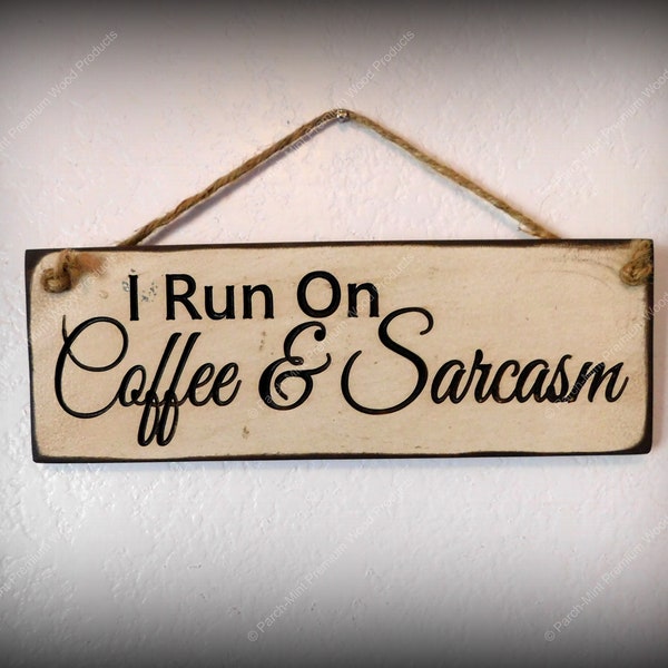 Engraved Wood Signs Sarcasm - Etsy