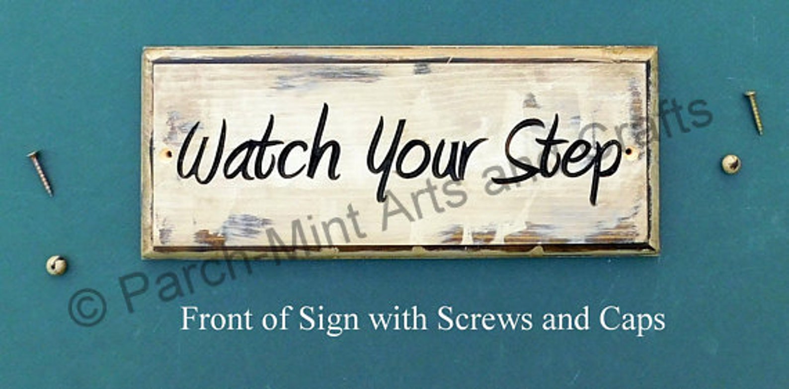 Watch Your Step ~ Vintage Look ENGRAVED Wood Sign - Etsy