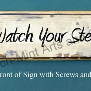 Watch Your Step ~ Vintage Look ENGRAVED Wood Sign - Etsy