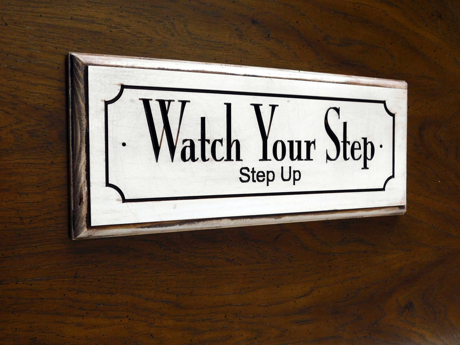 Vintage Look ENGRAVED Watch Your Step Step up Sign Art - Etsy