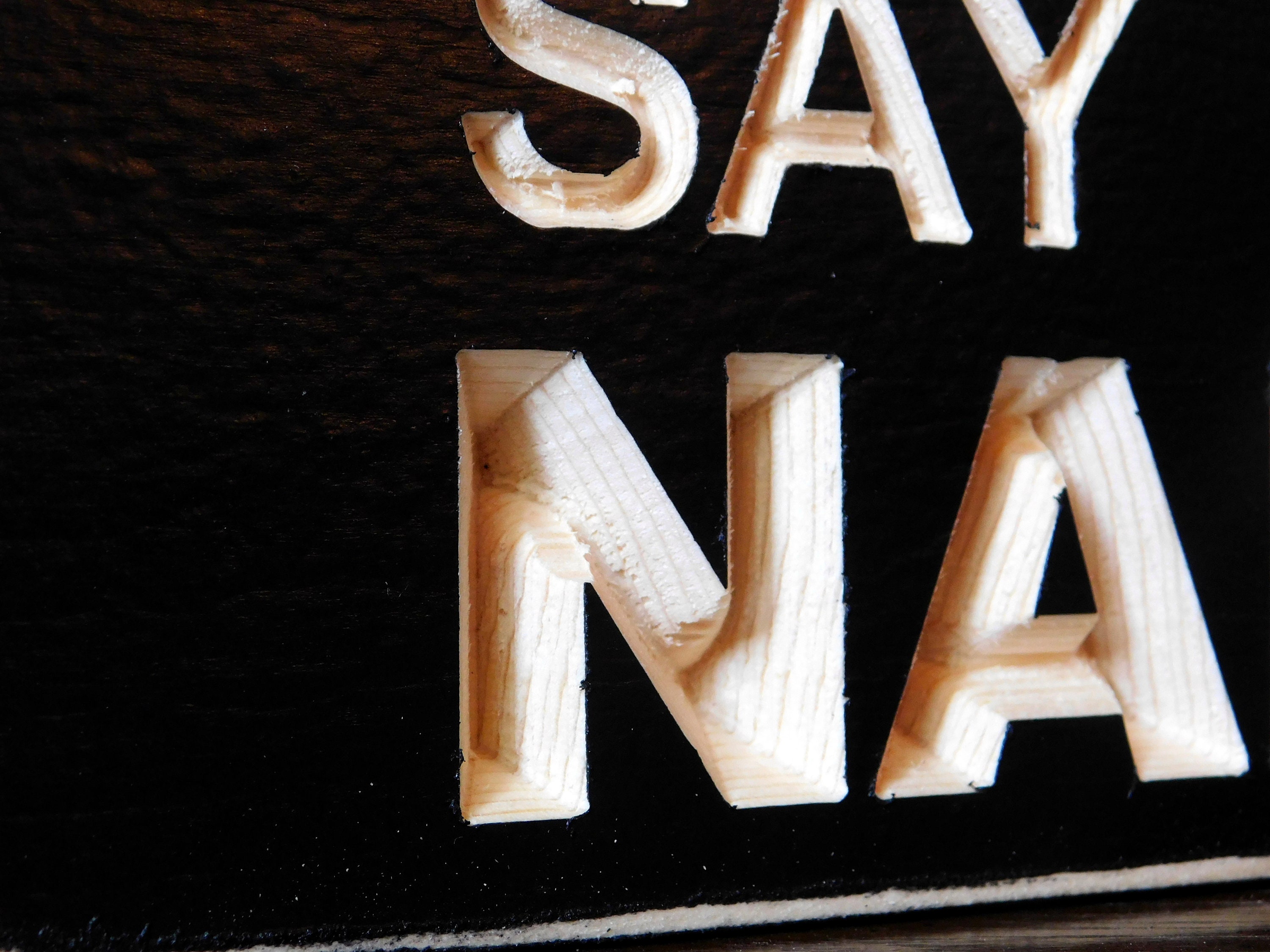 Say His Name ENGRAVED Sign 3.5 x 10 Rustic | Etsy