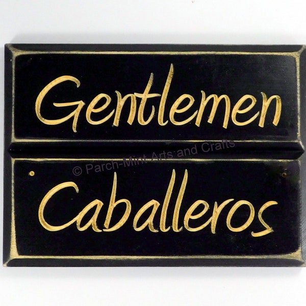 Bilingual Bathroom Sign - Etsy