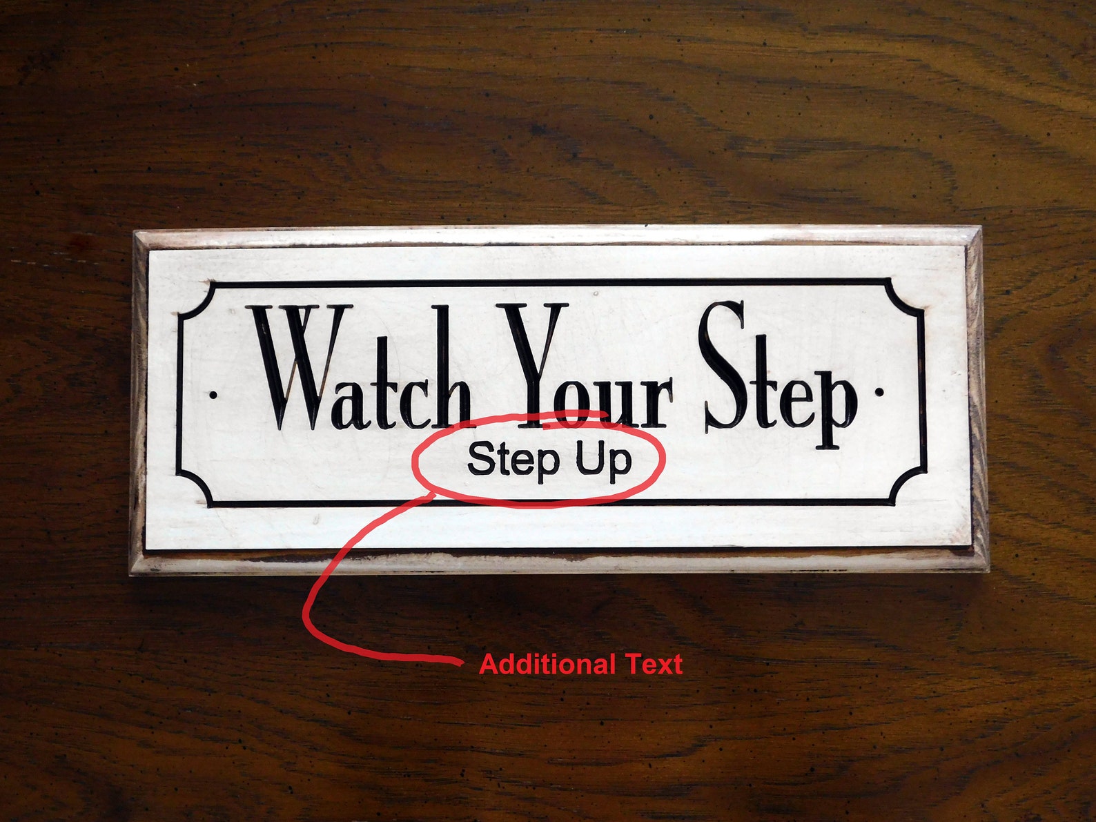Vintage Look ENGRAVED Watch Your Step Step up Sign Art - Etsy