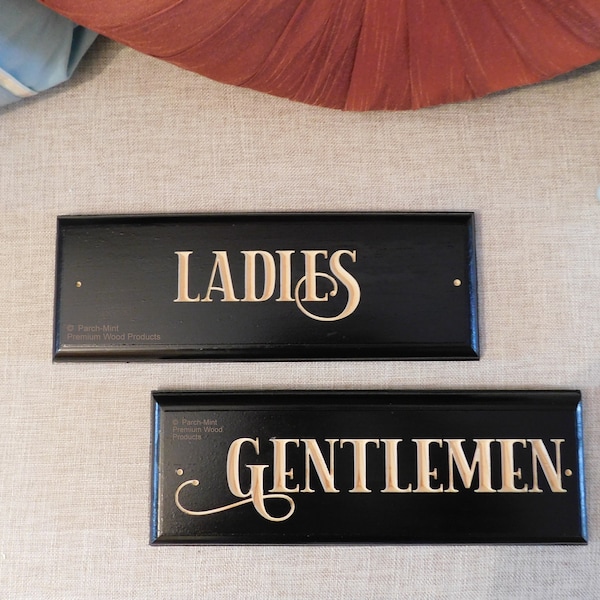 Restroom Ladies and Gentlemen Signs - Etsy