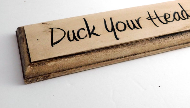 Vintage Look Duck Your Head ENGRAVED Wood Sign - Etsy