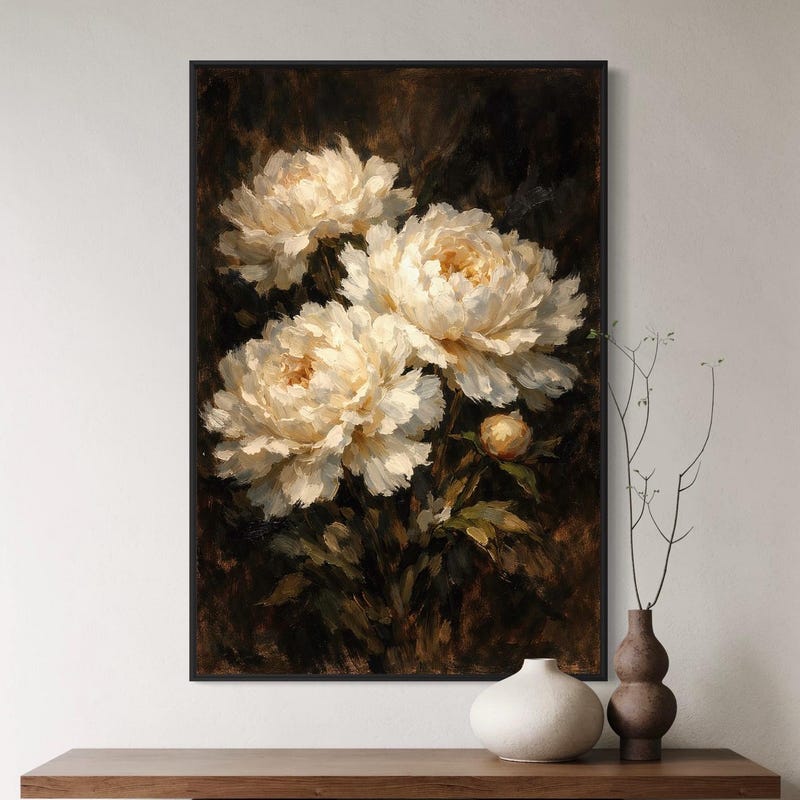 Large Framed Peony Prints - Etsy