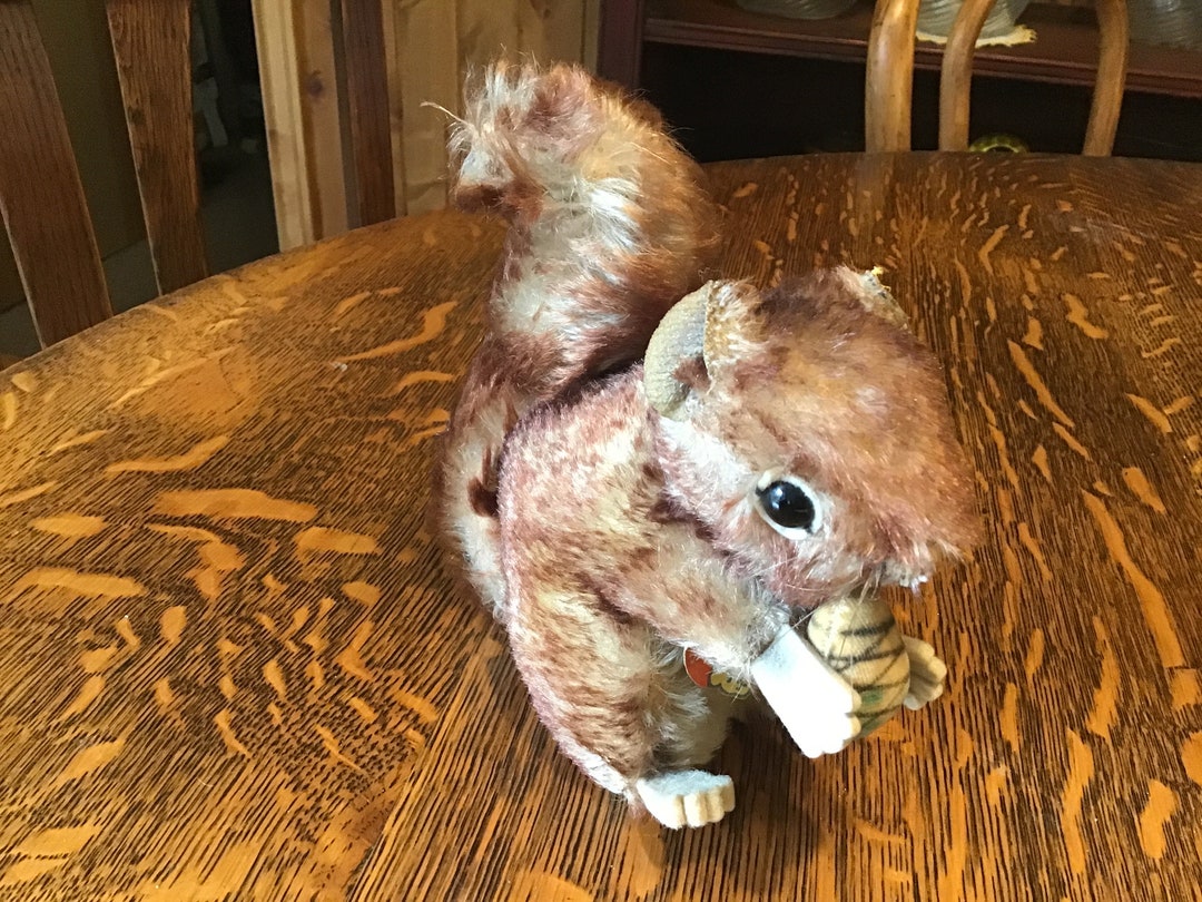 Steiff Rare PERI the Squirrel, Yellow Tag , 1960s With Velvet Acorn ...