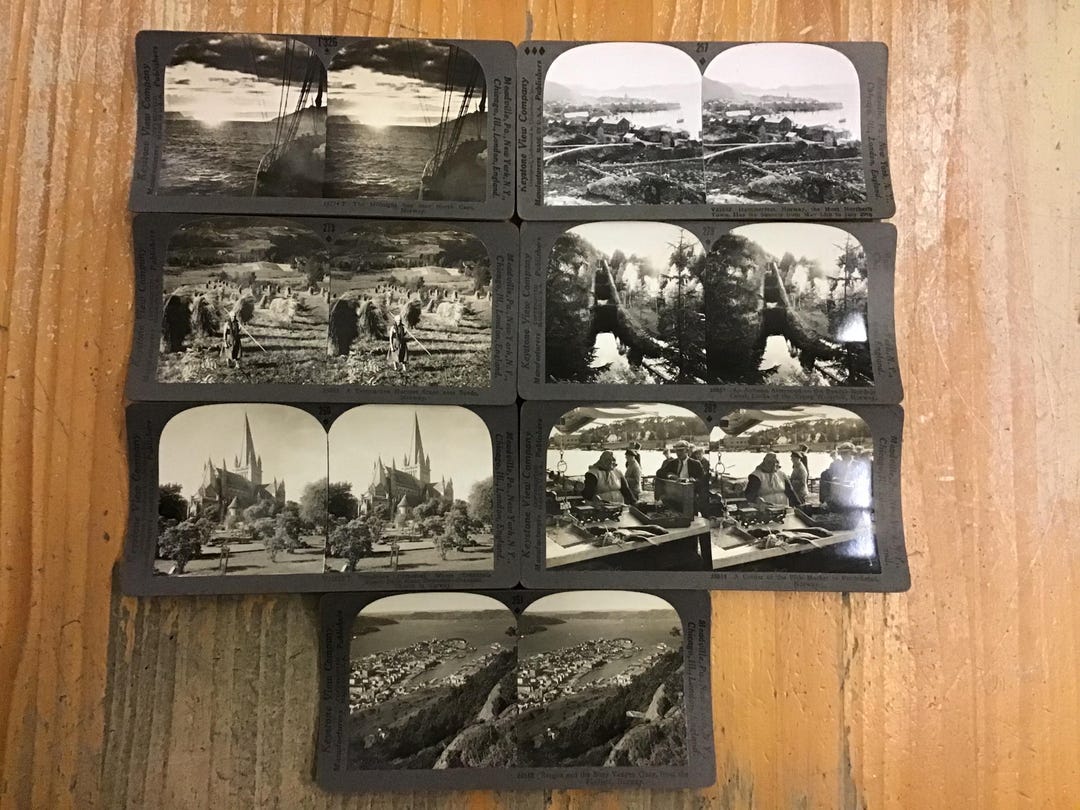 7 Antique Keystone View Co. Stereoscope Cards of NORWAY - Etsy