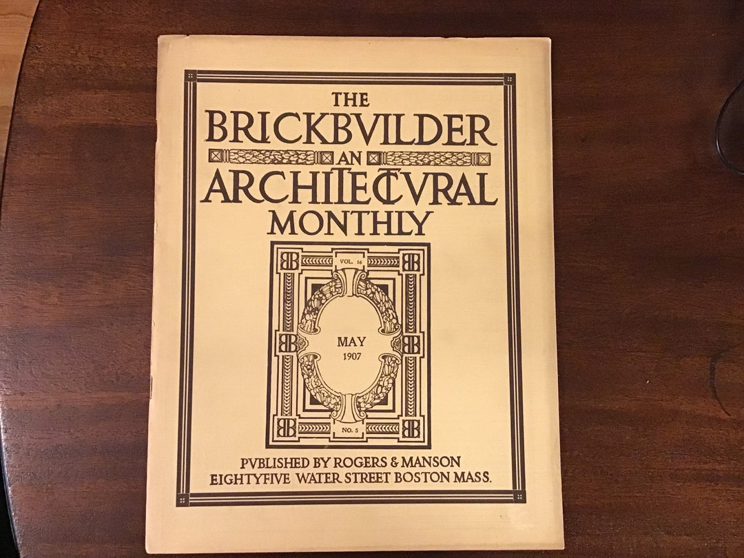 The Brickbuilder Architectural Monthly May 1907 - Etsy