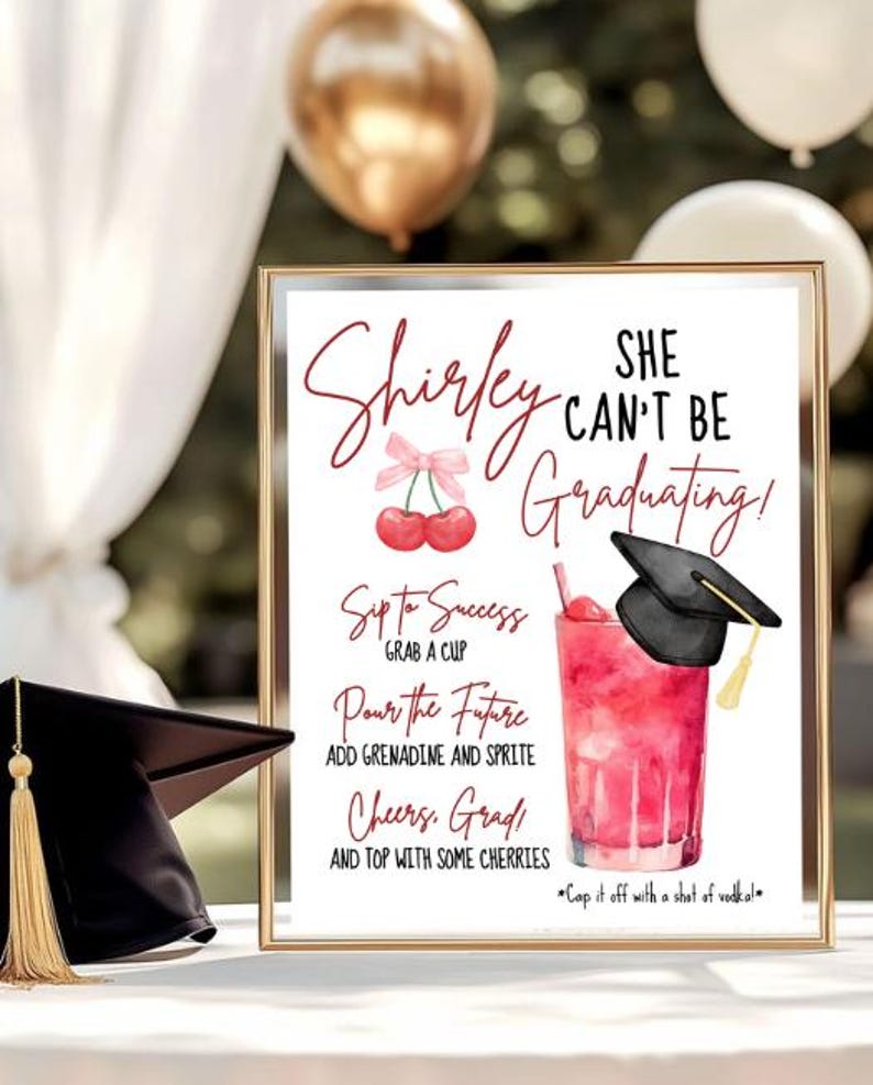 Shirley Temple Sign Graduation - Etsy