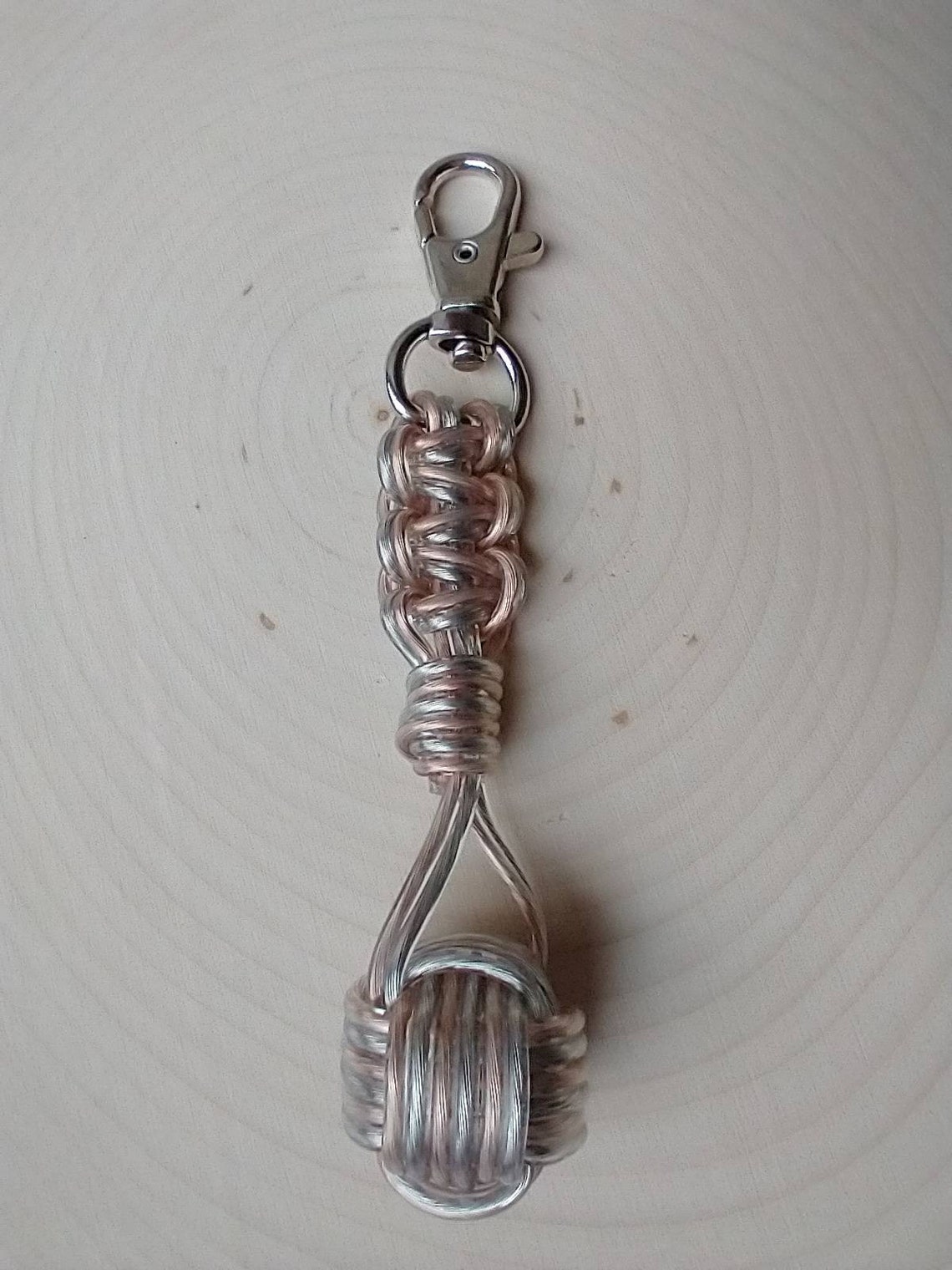 Speaker Wire Monkey's Fist Keychain, Nautical Knot Key Ring - Etsy