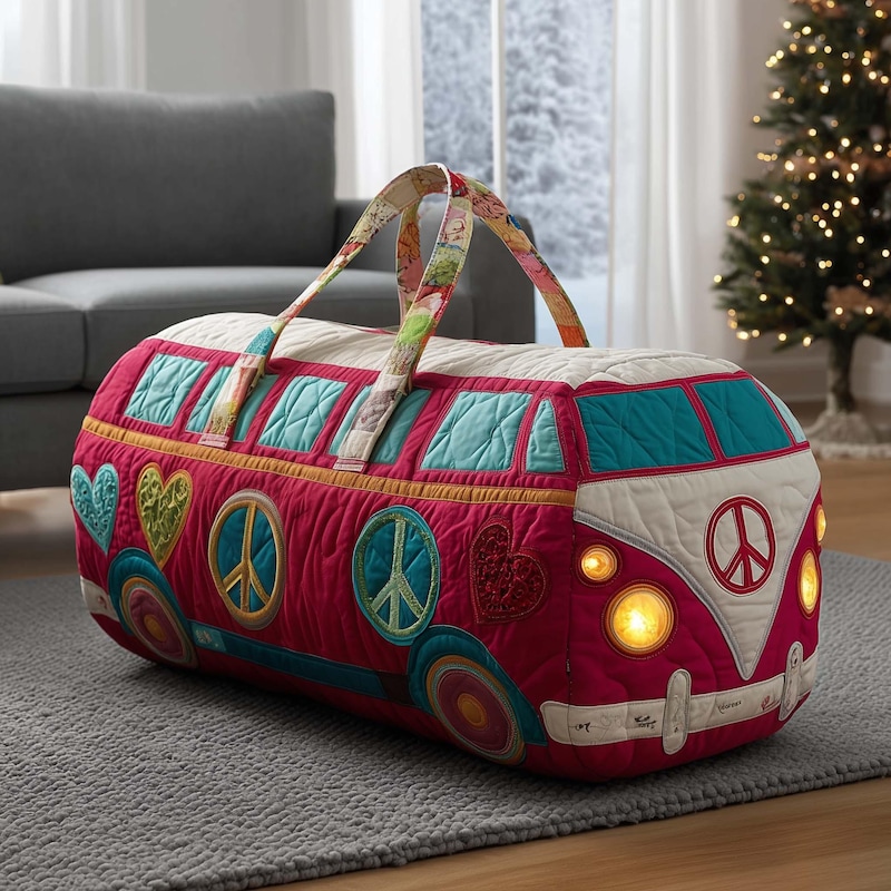 Vw Bus Quilted Duffle Bag - Etsy