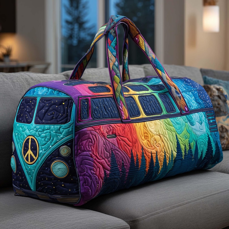 Vw Bus Quilted Duffle Bag - Etsy