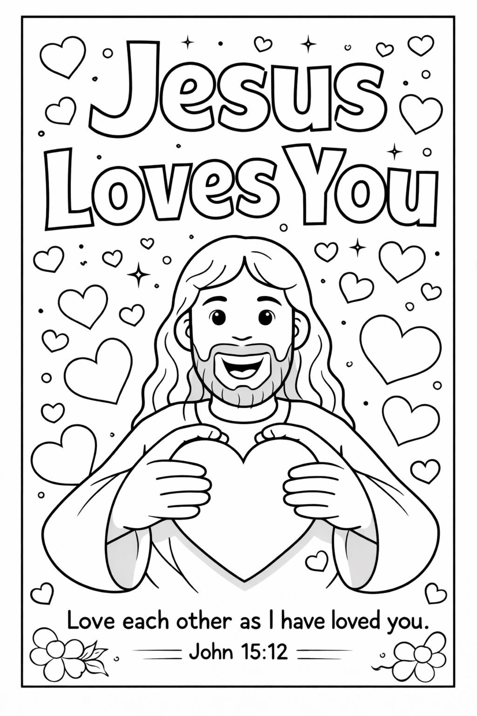 Bible Valentine Coloring Pages | Sunday School Activity (digital ...