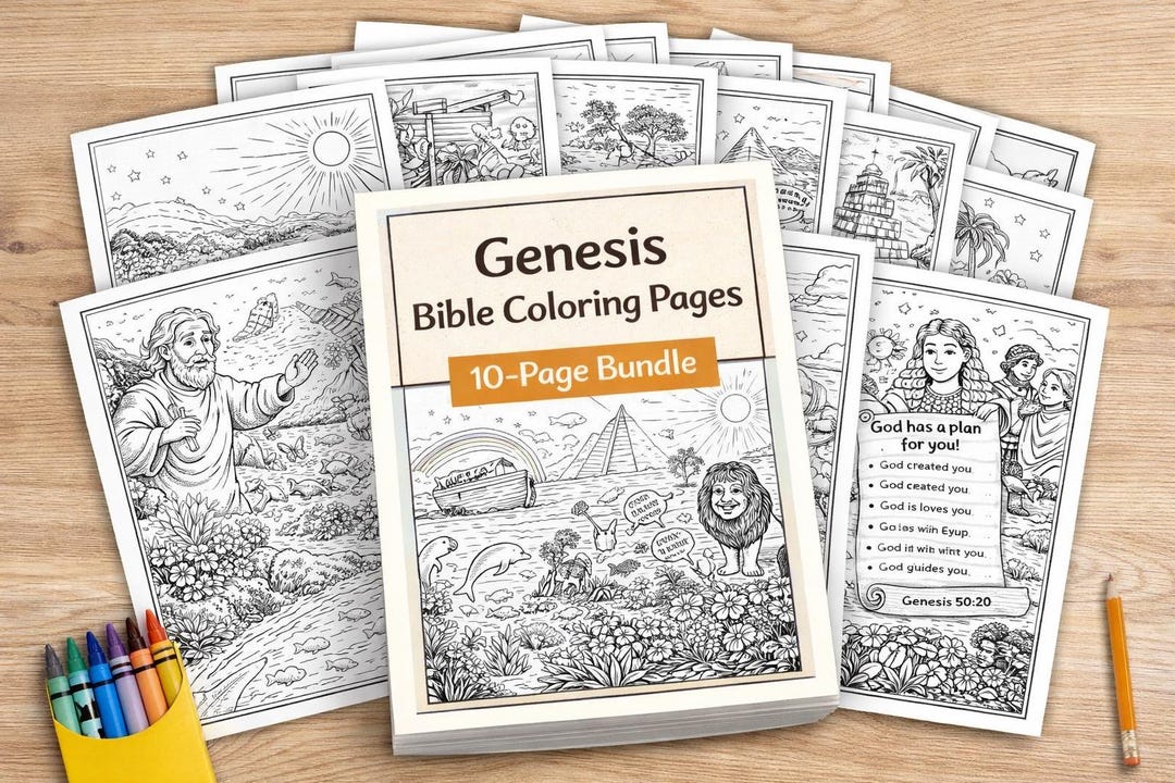 Genesis Bible Coloring Pages for Kids | Sunday School Activity (PDF ...
