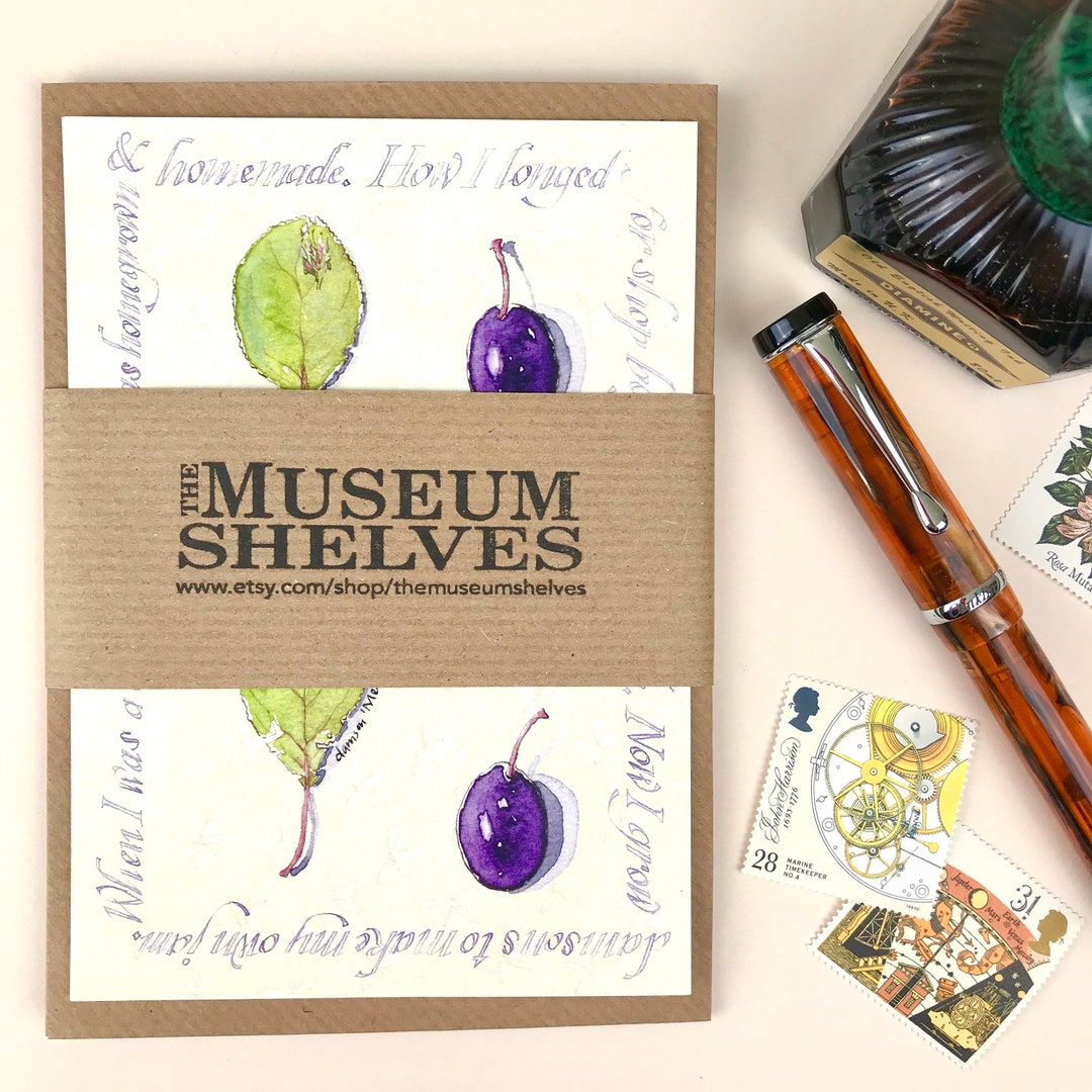 Watercolour Postcards Set of 4 Illustrated Postcards With Kraft ...