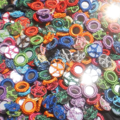 Shisha Mirrors 50 Mixed Color Crochet Mirrors | Etsy