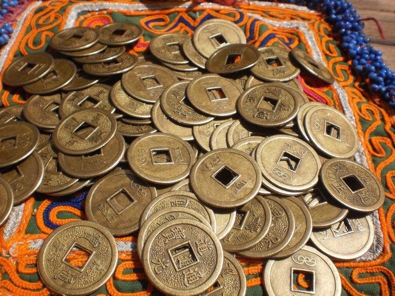 Chinese Coins Set of 50 feng Shui I-ching Coins Fortune - Etsy