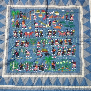 Hmong Story Cloth, Hmong Village Life - Etsy