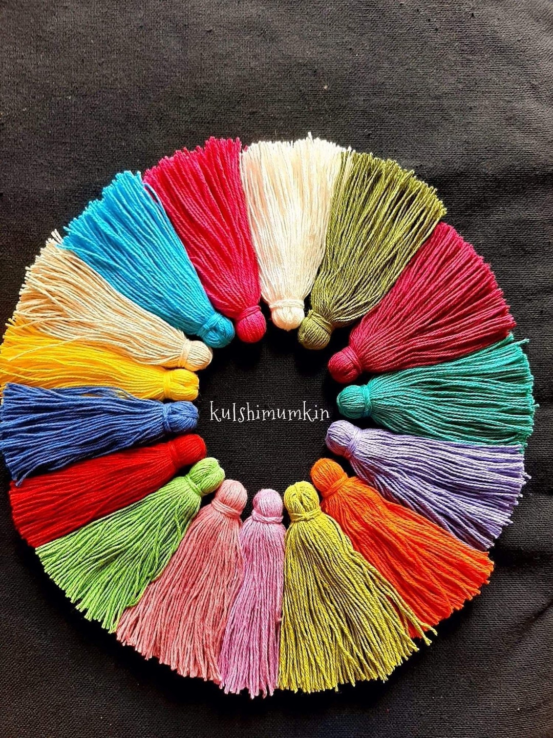 Cotton Tassels, 10 Tassels, Assorted Colors - Etsy