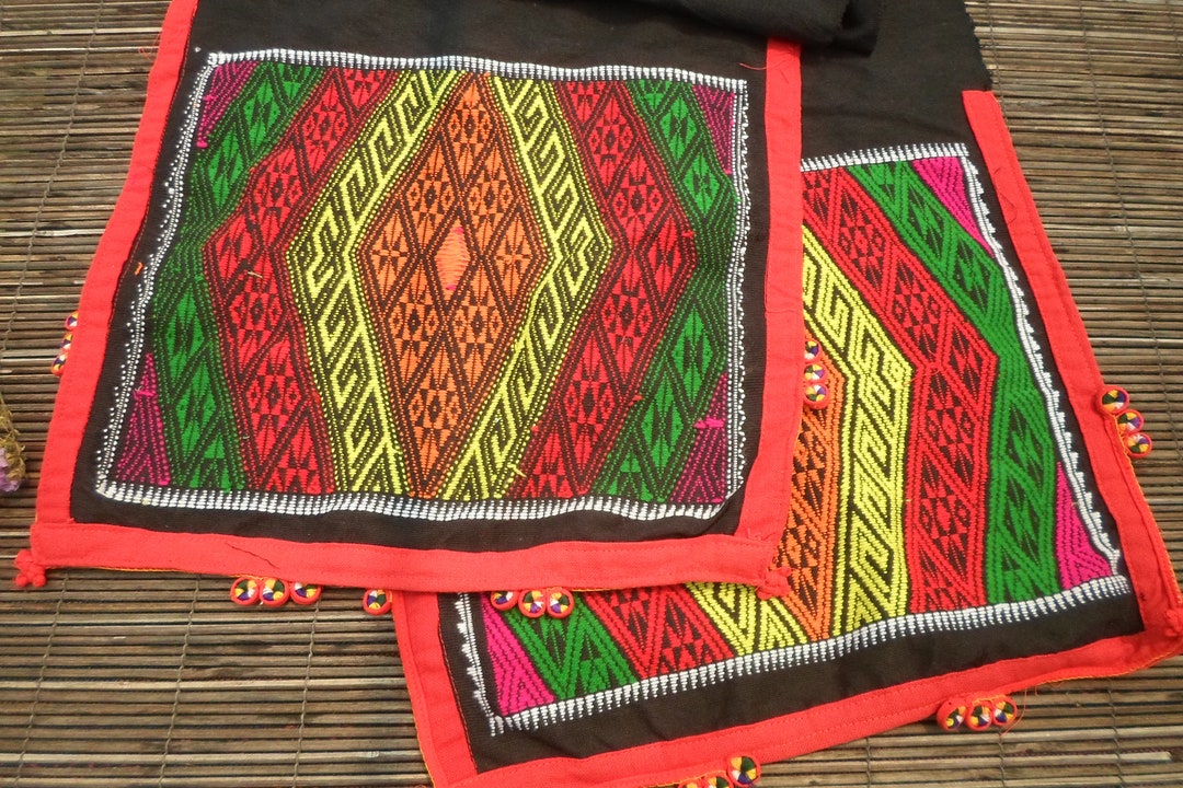 Black Hmong Folk Art Textile - Etsy