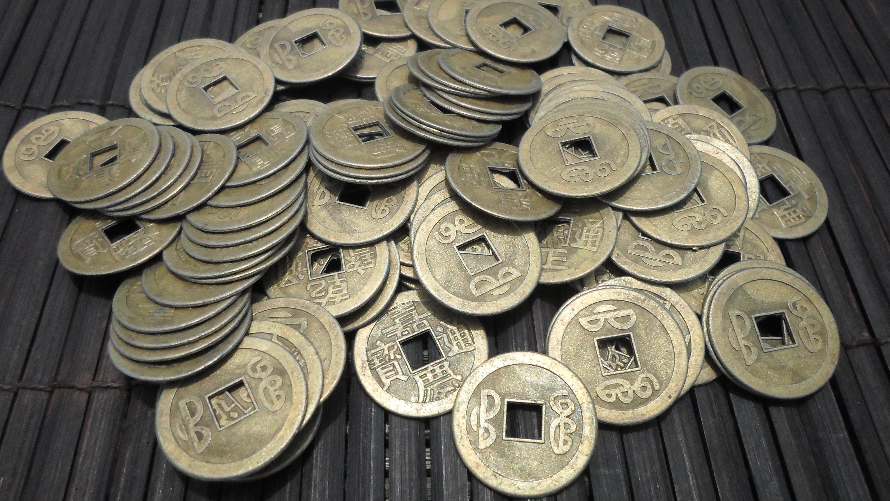 Chinese Coins Set Of 50Feng Shui I-ching Coins Fortune Coin | Etsy